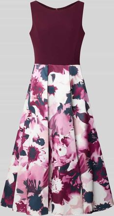 Vera Mont Tailliertes Cocktailkleid mit Allover-Muster