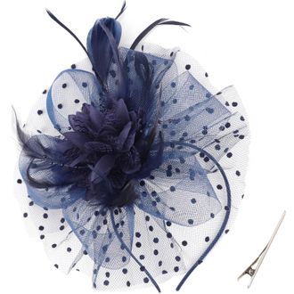 Dreshow Fascinators Hut Feder Stirnband Damen Fascinators Tee Party Kopfbedeckung mit Clip Blume Stirnband für Mädchen & Damen
