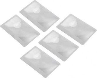 Generic PULABO 3X Taschenlupe, 5 St&uuml;ck tragbare Fresnel-Linse, Kreditkartengr&ouml;&szlig;e, Lupe, Brieftasche, Schmuck, Lesehilfe, Helfer Praktisch