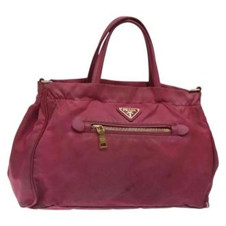 Prada Pre-owned Nylon sacs-main - Femme - Pre-owned - Rose - Taille: ONE Size