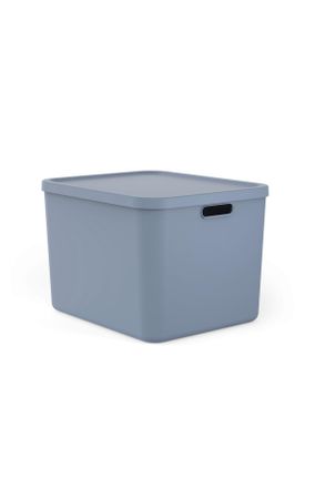 Rotho Aufbewahrungsbox Albula, Pastellblau, Kunststoff, 40.5x34x48.9 cm, Tragegriff, stapelbar, Ordnen & Aufbewahren, Aufbewahrungsboxen, Stapelboxen