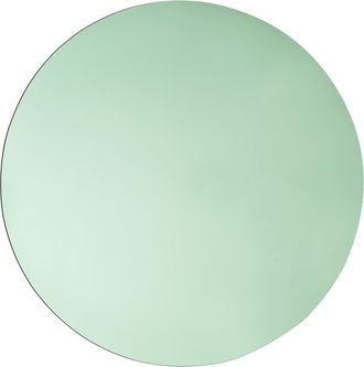 Beliani Wandspiegel grün rund ø 80 cm getöntes gefärbtes Glas Bouchon