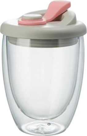 Generic Doppelwandige Kaffeetasse Aus Glas, Isolierte Thermotasse, 350Ml Transparente Isolierte Espressotassen | Travel Coffee Mug Mit Deckel Für Kaffee, Tee,