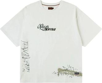 Evisu Homme, Tops, Blanc, Taille: L Allover Logo Graphic T-shirt