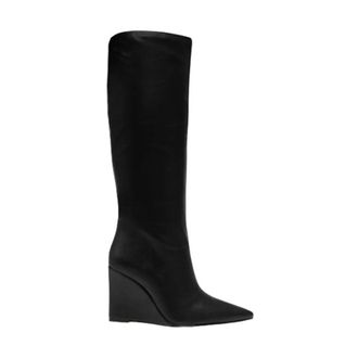 Steve Madden Femme, Chaussures, Noir, Taille: 37 1/2 EU Bottes en similicuir &agrave; bout pointu