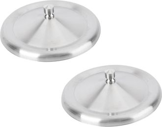 Pretyzoom 2st&uuml;cke Edelstahlbecherabdeckungen Auslaufsicherer Becherdeckel Becherverschlusskappen Staub-cup Abdeckungen Praktische Becher Abdeckungen F&uuml;r Lange N