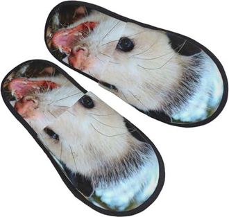 Generic Hiver Pantoufles Sifflement De LOpossum L&eacute;gers Pantoufles En Coton Cozy Chausson Hotel Pour Homme H&ocirc;tel Camping L