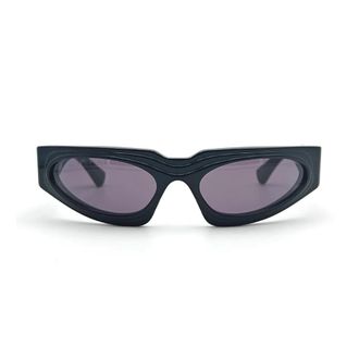 Kuboraum Schwarzer Shine Oval Sonnenbrille - - Accessories - Damen - Schwarzk - ONE SIZE