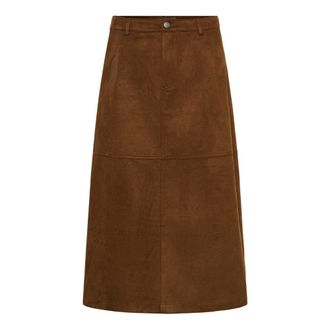 Kaffe Midi-Rock - - Skirts - Damen - Braun - XL