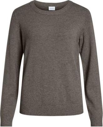 Vila Vila O-Neck Knit Top Viril Noos Haut tricoté à col Rond L/S, Falcon, XL Femme