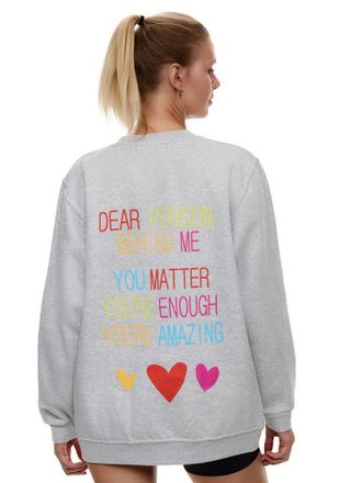 Worldclassca Sweatshirt Worldclassca Oversized Sweatshirt YOU MATTER Print Langarm Pullover