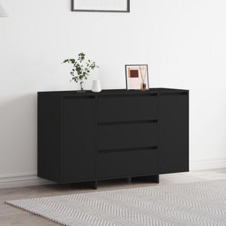 vidaXL Sideboard mit Schubladen Schwarz 120 x 41 x 75 cm Holzwerkstoff Vidaxl