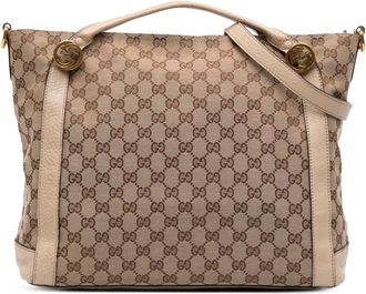 Gucci 2016-2025 Miss GG Satchel-Tasche aus GG Canvas - Braun