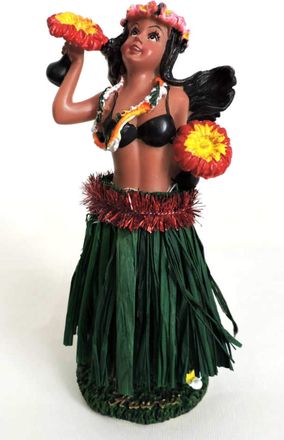 Hang Loose Hawaii Hula Girl Wackelfigur Auto Armaturenbrett Wackelmädchen Aloha Puppe, 11,5cm