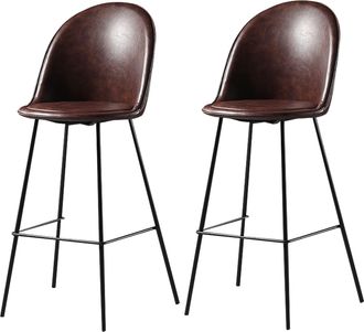 Generic Barhocker aus Kunstleder, Tresenhocker, K&uuml;chenbarst&uuml;hle, gepolsterter Stuhl f&uuml;r ESS- und Wohnzimmer, 66/76 cm, 150 kg