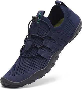 Saguaro Chaussures de Randonnée dété Unisexes Chaussures de Sports Nautiques pour Homme Chaussures de Natation Antidérapantes avec Trous dévacuation Darkblue 