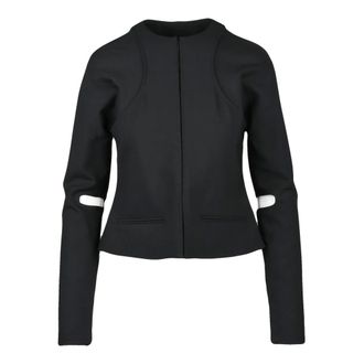 Courr&egrave;ges Damen, Jacken, Schwarzk, MGr&ouml;&szlig;e