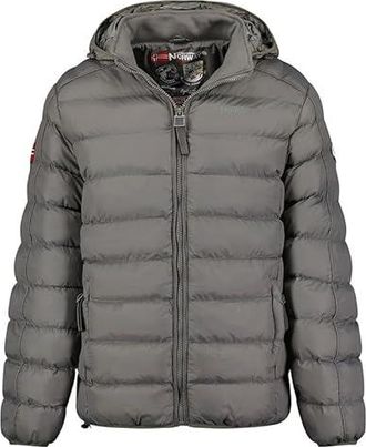 Geographical Norway Bombe Men - Doudoune Chaude Matelassee Homme Automne Hiver - Veste Manteau Chaud - Blouson Coupe Vent Manches Longues Rembourrage - Hommes (Gris Fonce