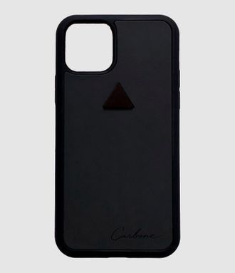 Carbone Coque Iphone Pierre Tourmaline Cuir Noir