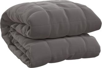 vidaXL Gewichtsdecke Grau 220x240 cm 11 kg Stoff Vidaxl