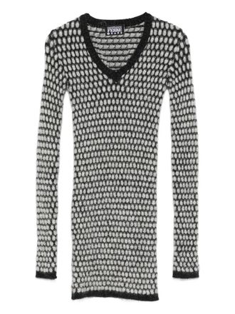 Gianfranco Ferre pull &agrave; col v (ann&eacute;es 1997) - Noir