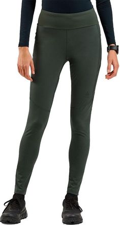 Odlo Zeroweight Warm Reflective Lauftight Damen Oliv - urban chic M