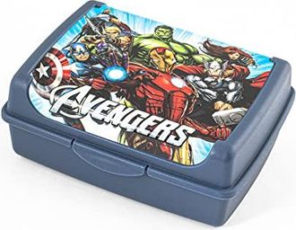 hOme Home Avengers Evergreen Lunchbox für Kinder, Snackhalter aus Kunststoff, BPA-frei, 17 x 13 cm