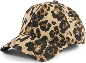 New Era Casquette motif l&eacute;opard en coton m&eacute;lang&eacute;