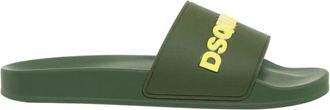 Dsquared2 Homme, Chaussures, Vert, Taille: 42 EU Logo Slides