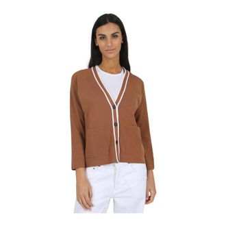 Gran Sasso Stylischer Cardigan Sweater f&uuml;r Frauen - - Knitwear - Damen - Braun - XS