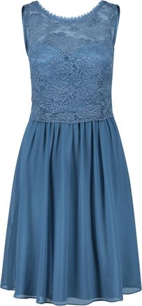 Vera Mont Damen Abendkleid mit Spitze 32, Hushed Blue