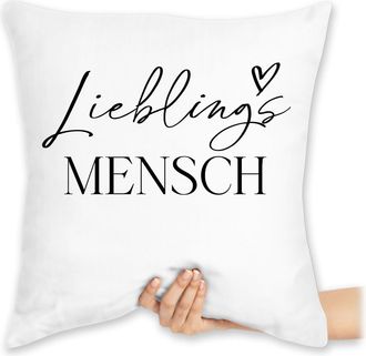 Shirtracer Kissen 40x40 Zierkissen - Freund - Lieblingsmensch Partner Geschenk Partnerin | Geschenk Freundin | Geschenke Weihnachten - 40 x 40 cm - Weiß - seelen