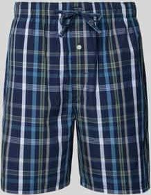 Christian Berg Regular Fit Pyjama-Shorts mit Logo-Patch