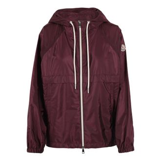 Moncler Femme, Vestes, Rouge, Taille: 42 FR Coquelicot Short Hooded Jacket