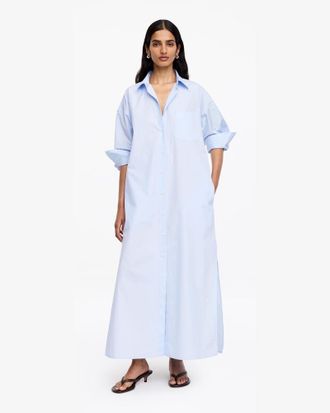 Arket Hemdkleid Aus Baumwolle -Blau