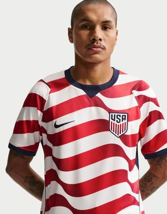 NIKE SPORTWEAR Nike - USA - Coupe du monde - Maillot domicile &agrave; manches courtes - Rouge et blanc
