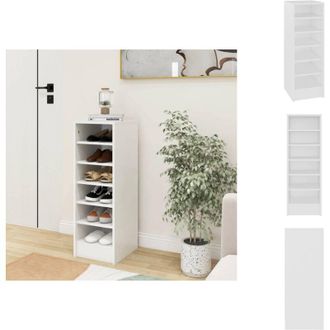 vidaXL Vidaxl - Schuhschrank Wei&szlig; 31,5x35x90 cm Holzwerkstoff - Schuhschrank - Holzwerkstoff - Wei&szlig;er Schuhschrank - Garderobe - Schrank F&uuml;r Schuhe
