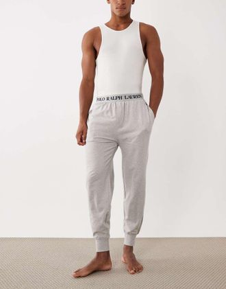 Polo Ralph Lauren Schlafhose im Jogginghosen-Stil in Heidegrau-Navy