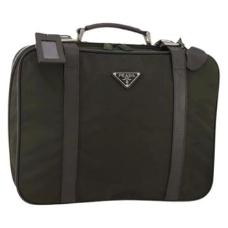 Prada Sac week-end Vintage en nylon Pre-owned - Femme - Pre-owned - Vert - Taille: ONE Size