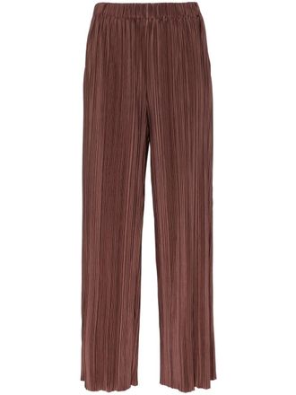 Sams&oslash;e & Sams&oslash;e pantalon Uma &agrave; effet pliss&eacute; - Marron