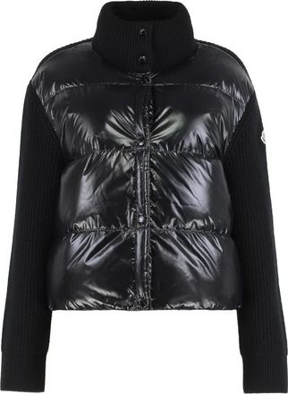 Moncler Femme, Vestes, Noir, Taille: 42 FR Cardigan avec empi&egrave;cement avant matelass&eacute;