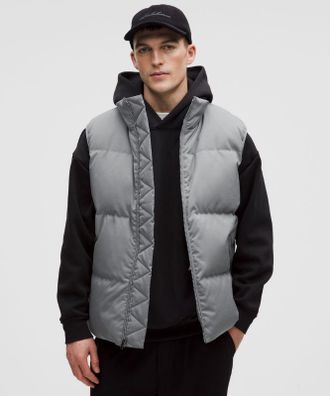 lululemon Always Down Puffer-Weste Tech Canvas f&uuml;r M&auml;nner - Gr&ouml;&szlig;e 2XL in Asphalt Grey