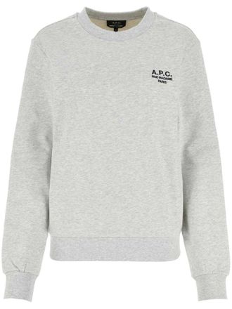 A.P.C. t-shirt en coton à design chiné - Gris