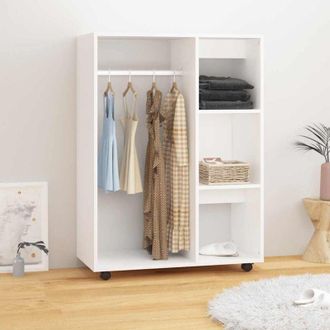 vidaXL Vidaxl - Kleiderschrank Wei&szlig; 80x40x110 cm Holzwerkstoff