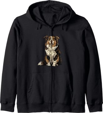 Whyitsme Design Australischer Schäferhund Illustration Kapuzenjacke