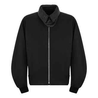Bottega Veneta Homme, Vestes, Noir, Taille: L Blouson en serg&eacute; technique nylon et coton