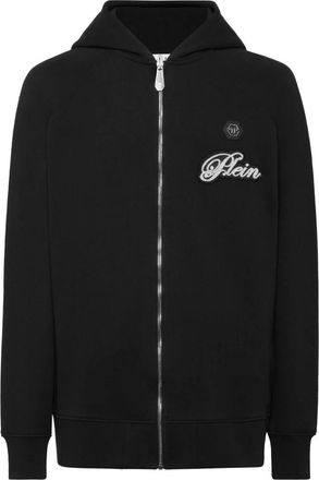 Philipp Plein Zip Hoodie Basic Signature - - Sweatshirts & Hoodies - Herren - Schwarzk - 2XL