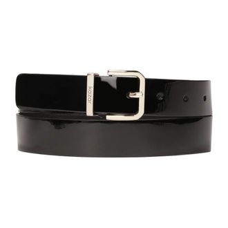 Kazar Glatter lackierter G&uuml;rtel mit eckiger Schnalle - - Accessories - Damen - Schwarzk - 110 CM