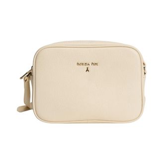 Patrizia Pepe Leather Crossbody Bag - - Bags - Damen - Wei&szlig; - ONE SIZE