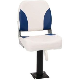 vidaXL Vidaxl - Ensemble de si&egrave;ges de bateau pliables 2 pcs bleu et blanc